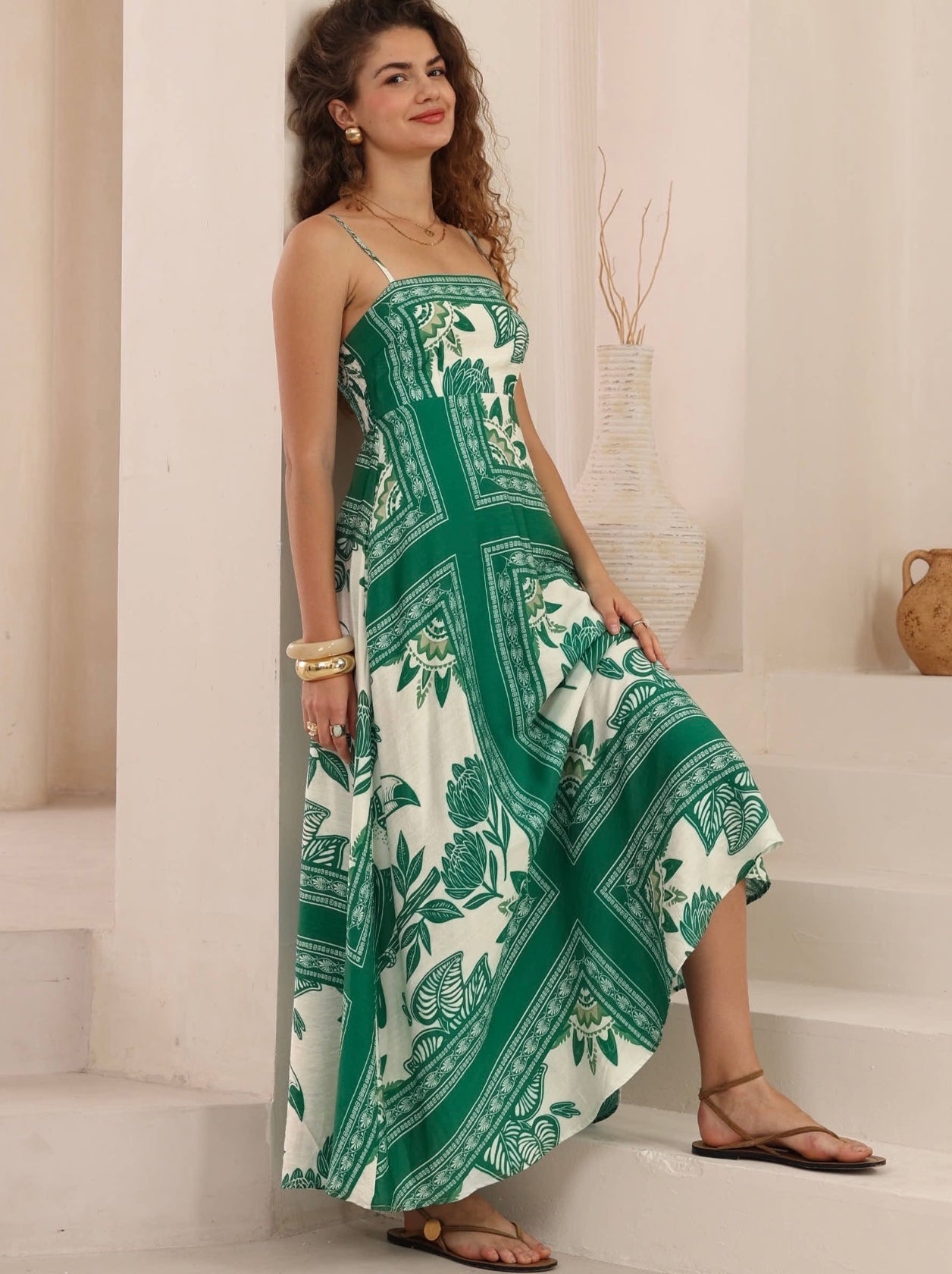 TONI DRESS -Green Tucan – Alex & Nia